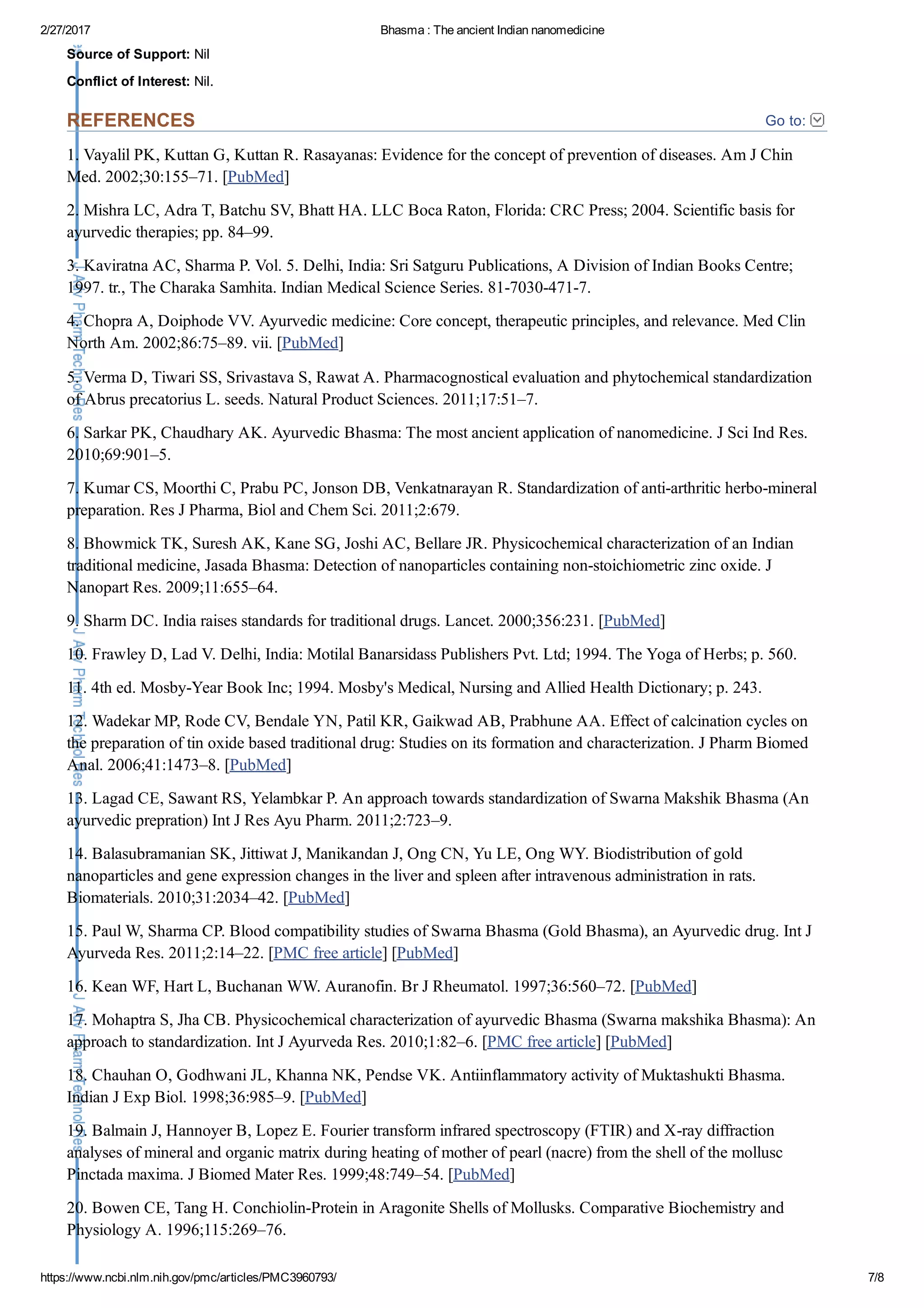 Bhasma - Nano Medicine (Ancient India - Ayurveda) | PDF