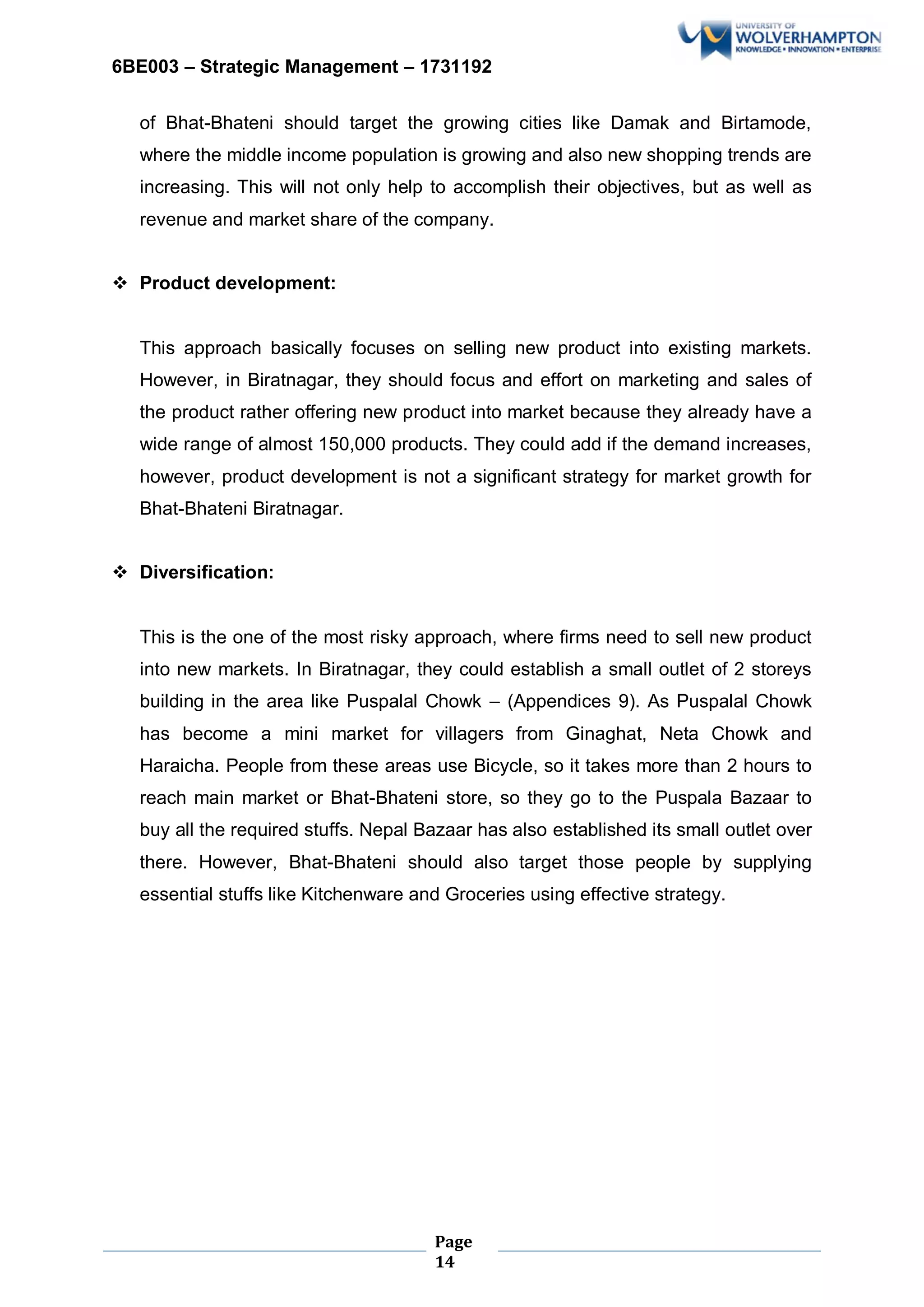 Bhat-Bhateni Supermarket and Department store | PDF