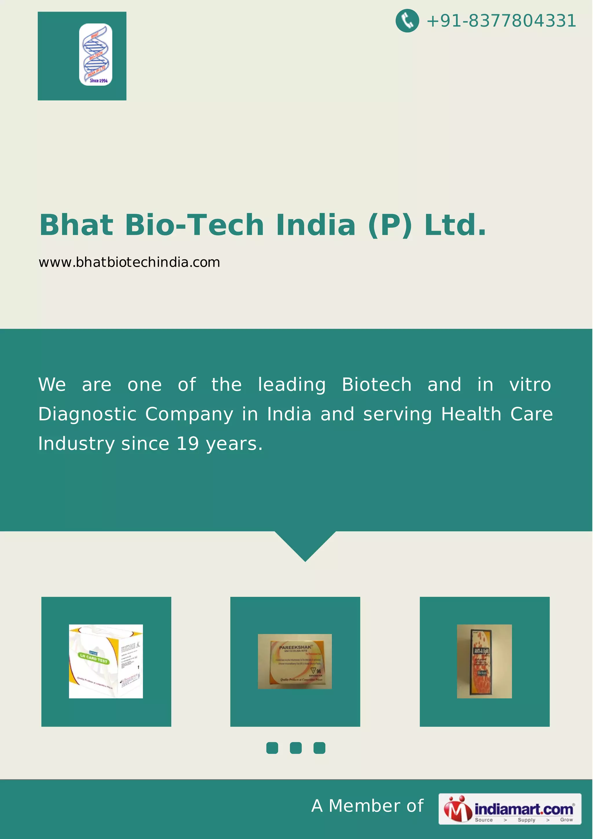 Bhat Bio Tech India Pvt.Ltd. | PDF | Manufacturing Industry | Industries