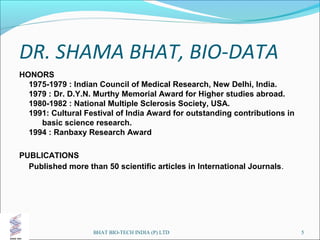 Bhat biotech slide show | PPT