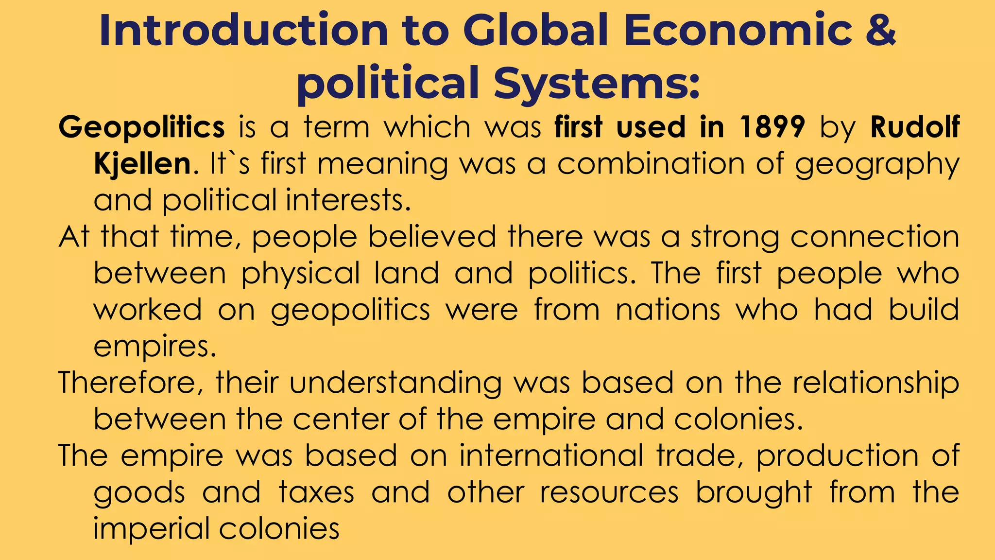 208 - Geopolitics & World Economic Systems Unit1 | PPT