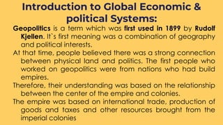 208 - Geopolitics & World Economic Systems Unit1 | PPT