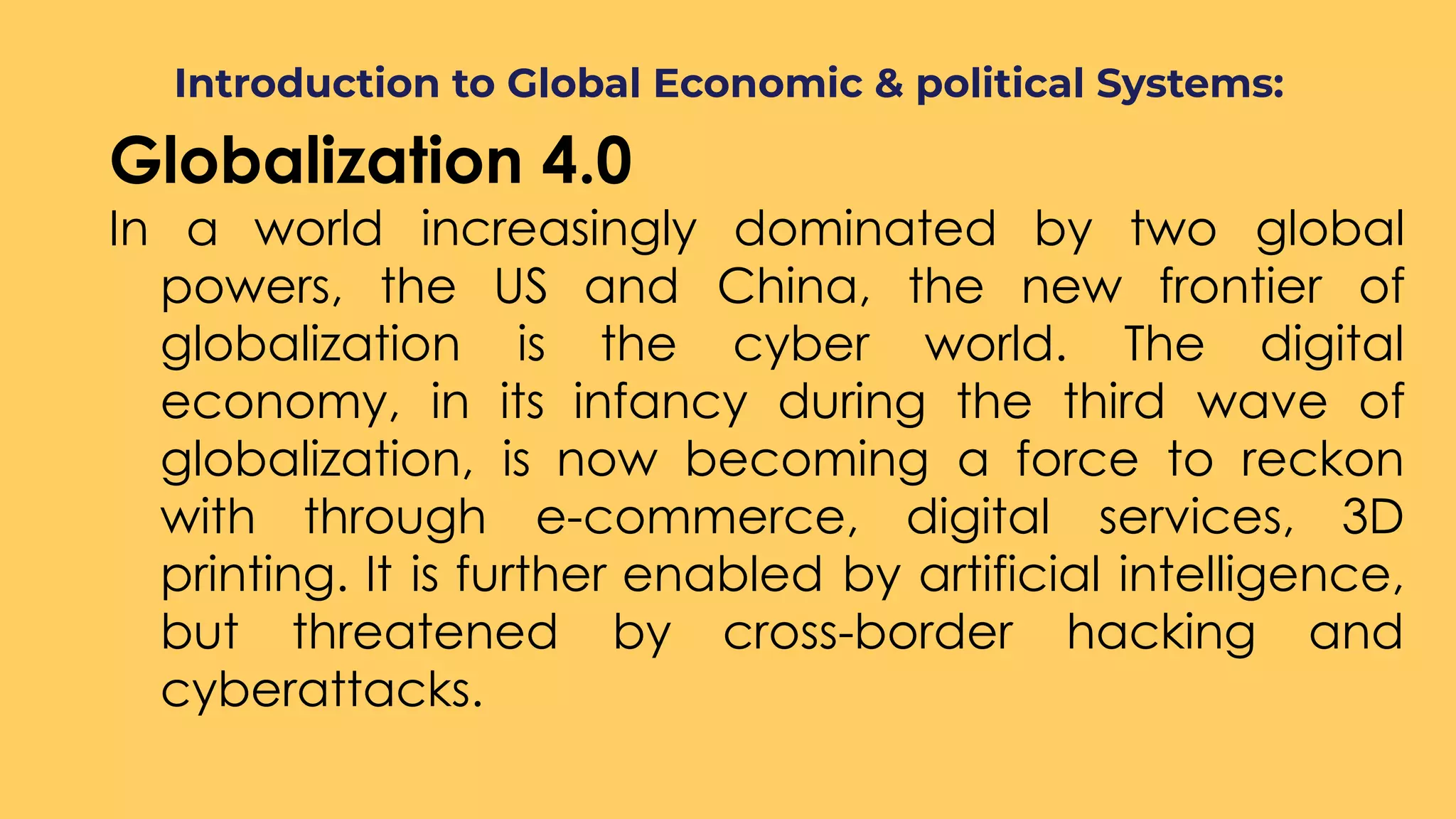 208 - Geopolitics & World Economic Systems UNIT 1 | PDF