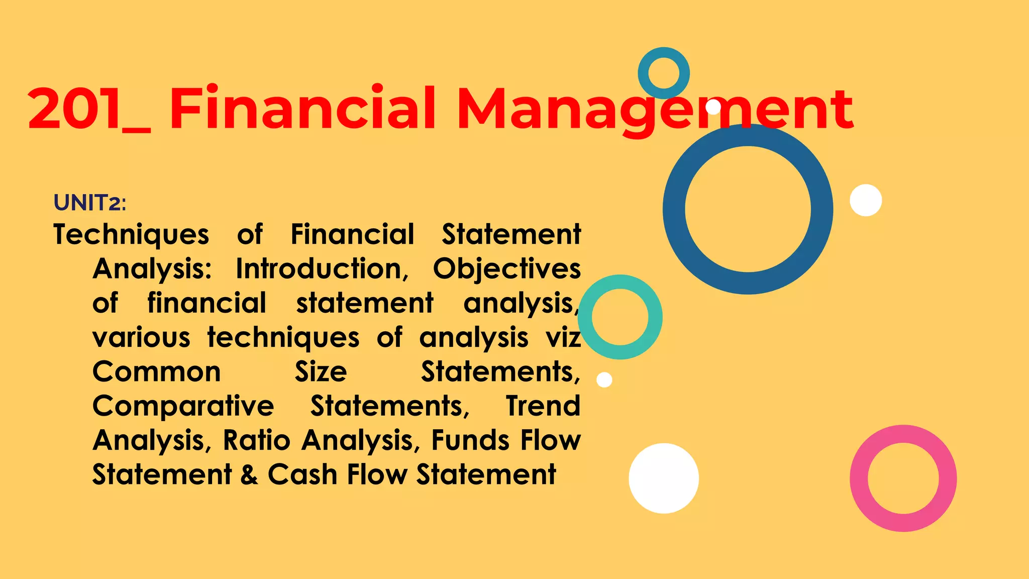 Techniques of Financial Statement Analysis | PPT