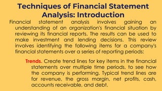 Techniques of Financial Statement Analysis | PPT
