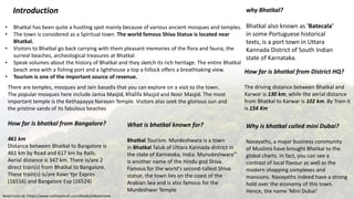 Bhatkal tourism report | PPT