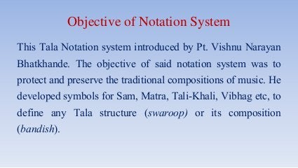 Bhatkhande Tala Notation System | PPTX