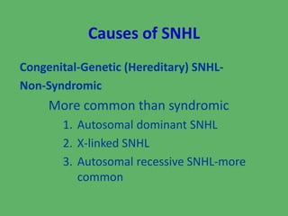 Sensorineural hearing loss | PPTX
