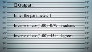 Mathematics Function in C ,ppt | PPTX