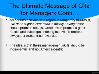 Bhagavad Gita and Management | PPT