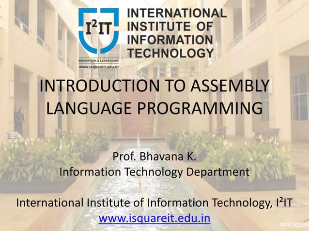 Introduction To Assembly Language Programming | PPT