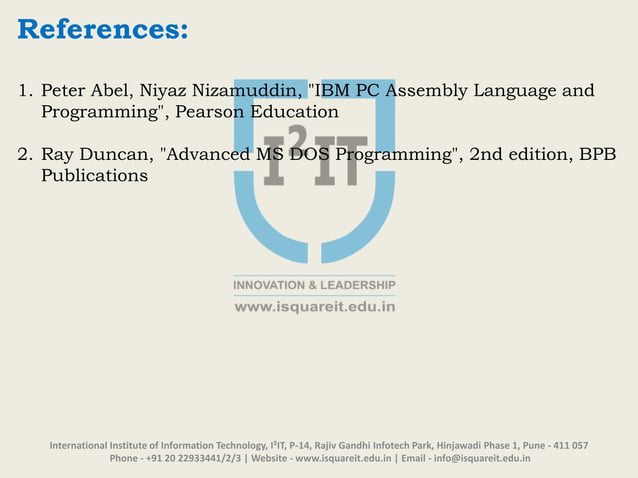 Introduction To Assembly Language Programming | PPT