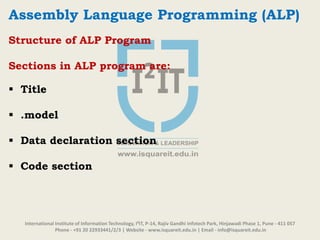 Introduction To Assembly Language Programming | PPT
