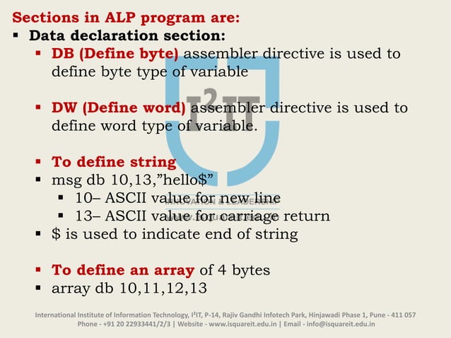 Introduction To Assembly Language Programming | PPT