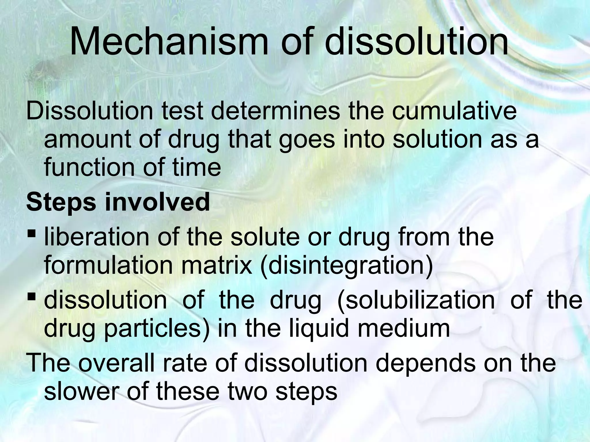 drug dissolution | PPT