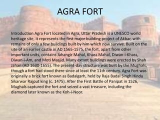 ARCHITECTURE HISTORY OF AGRA FORT | PPTX