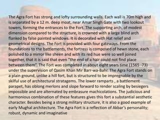 ARCHITECTURE HISTORY OF AGRA FORT | PPTX