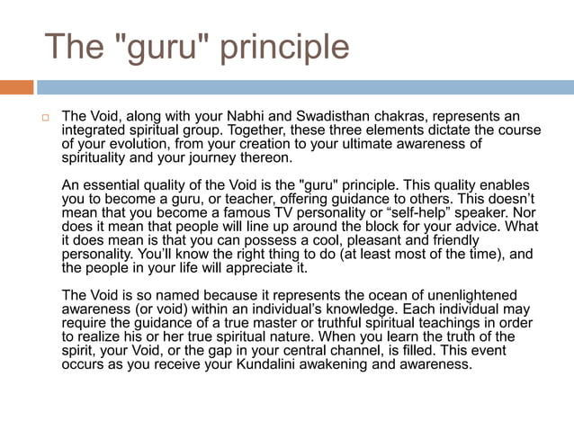 Bhavsagar : The Void | Sahaja Yoga | PPTX | Hinduism | Religion ...