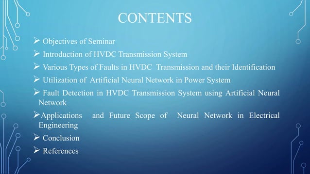 Fault Identification In Hvdc System Using Ann Pptx