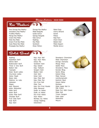 Bhavya caterers menu | PDF