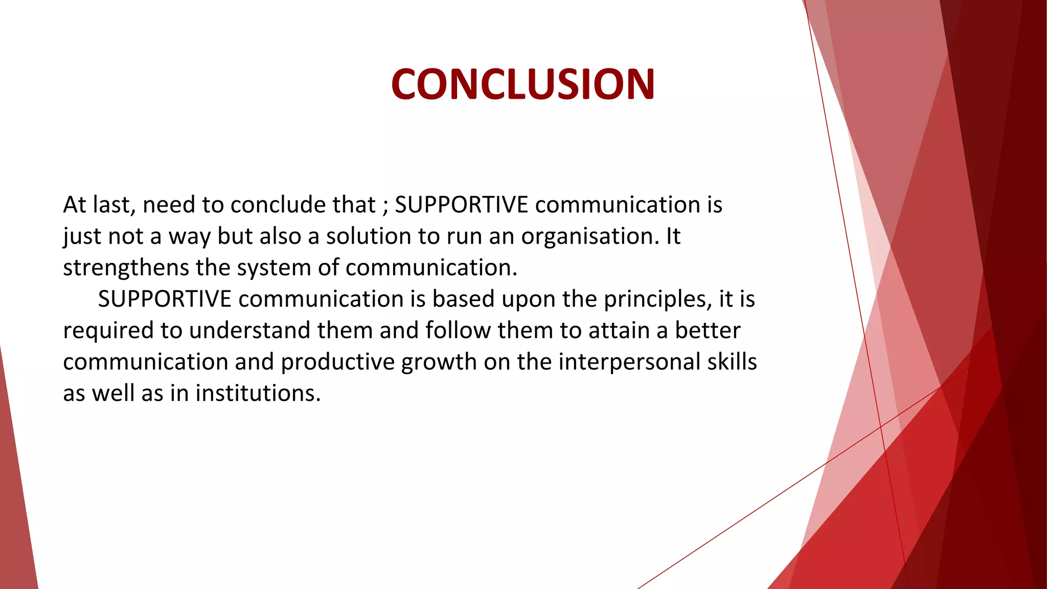 Principles of supportive communication | PPTX