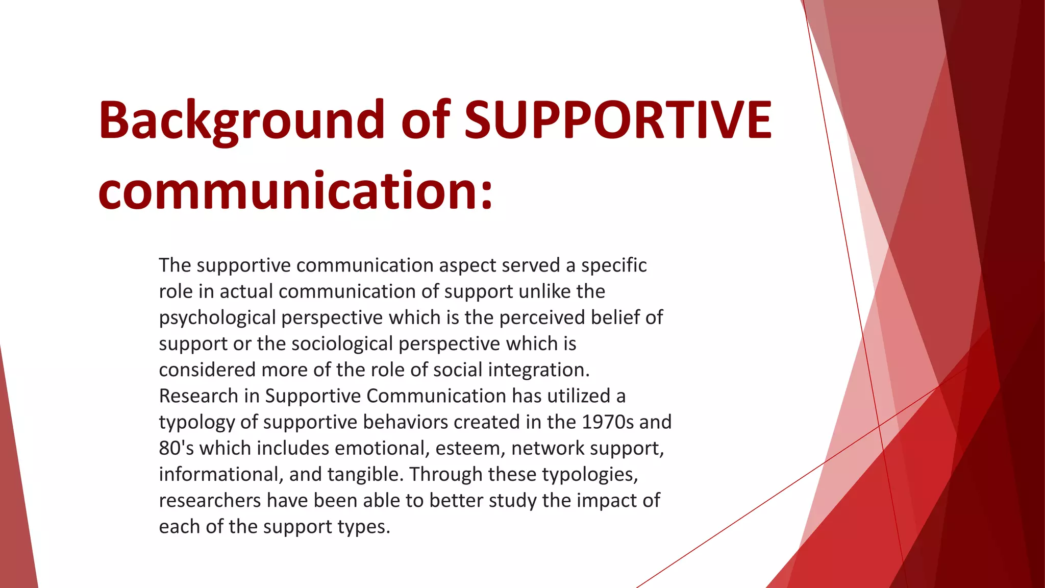 Principles of supportive communication | PPTX