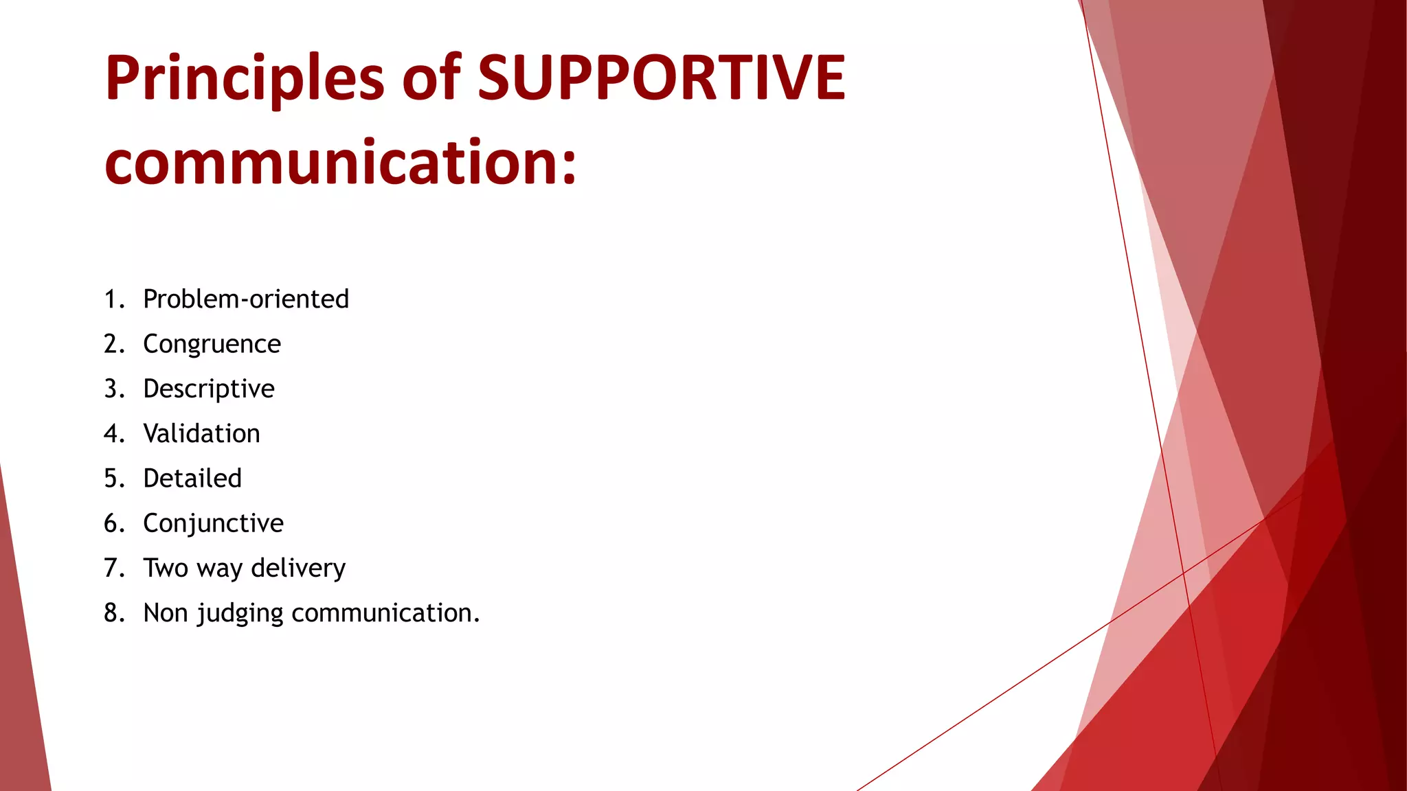 Principles of supportive communication | PPTX