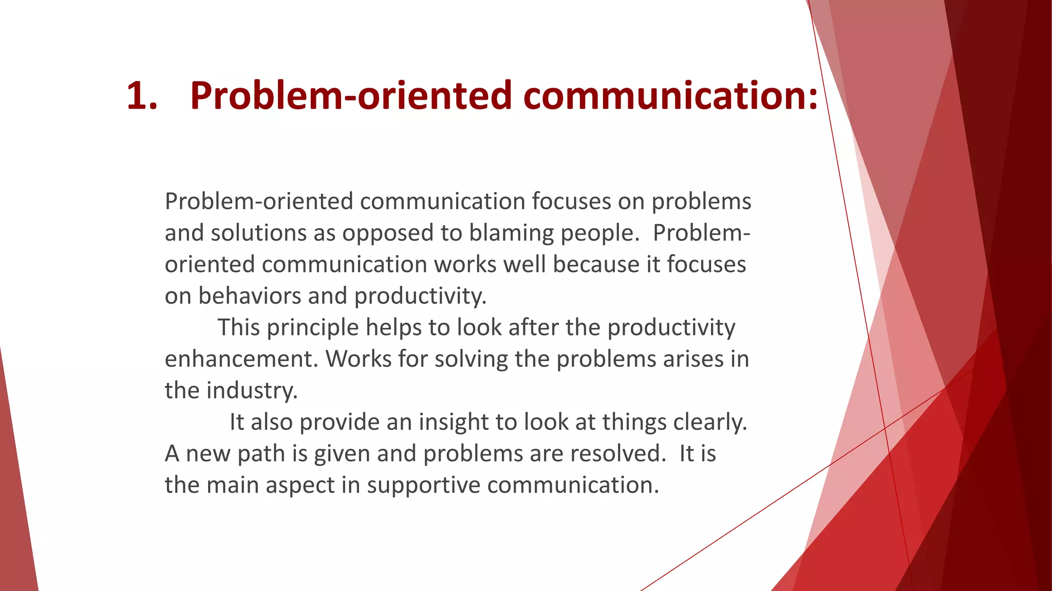 Principles of supportive communication | PPTX