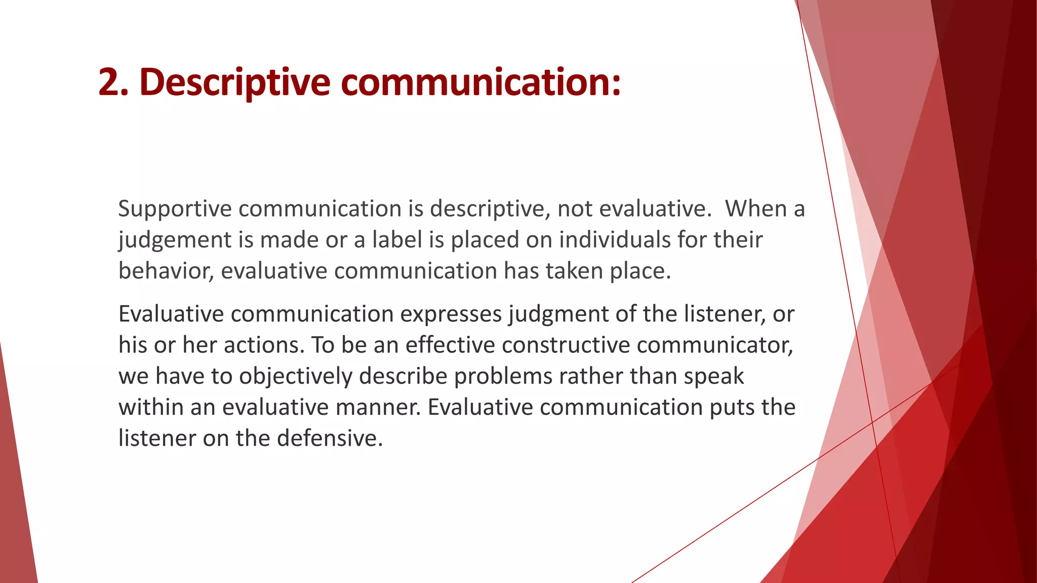 Principles of supportive communication | PPTX