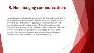 Principles of supportive communication | PPTX