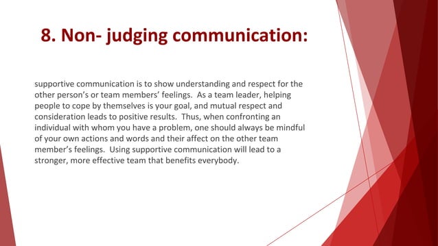 Principles of supportive communication | PPTX | Family and Relationships