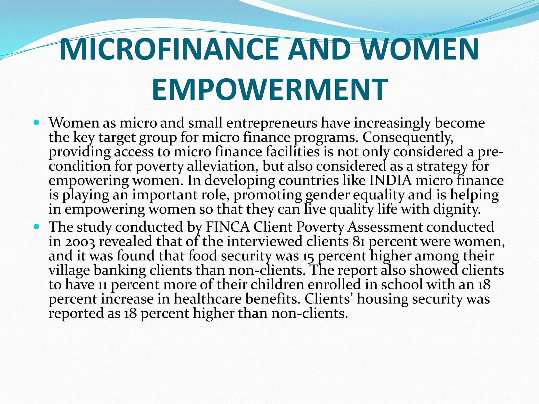 PPT ON MICRO FINANCE | PPTX