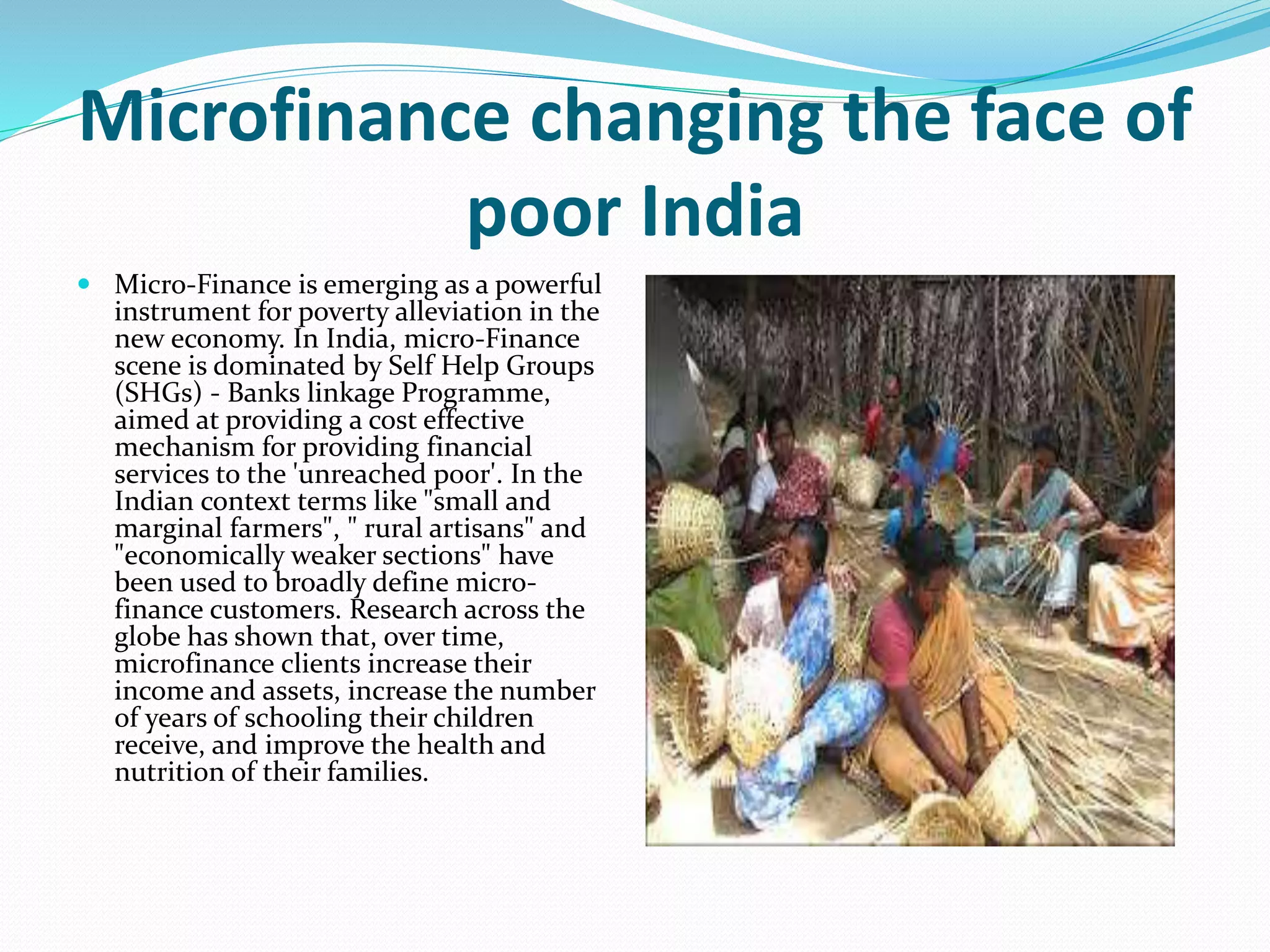 PPT ON MICRO FINANCE | PPTX