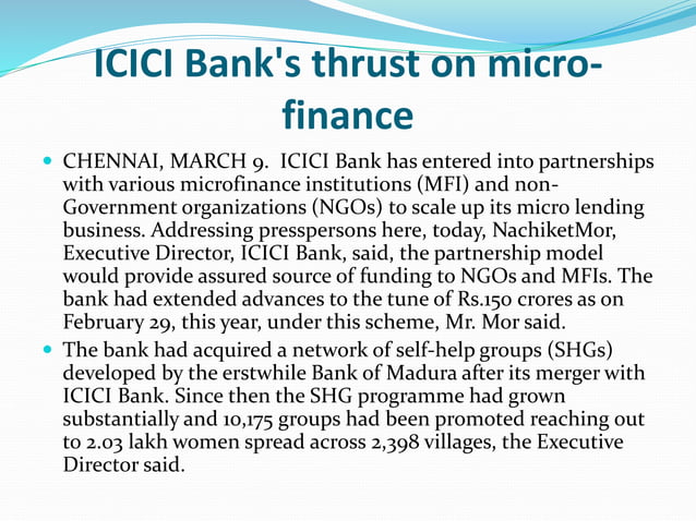 PPT ON MICRO FINANCE | PPTX | Government Support and Welfare | Financial Assistance