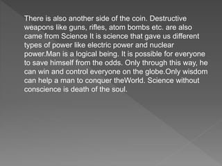 Science is a boon | PPTX