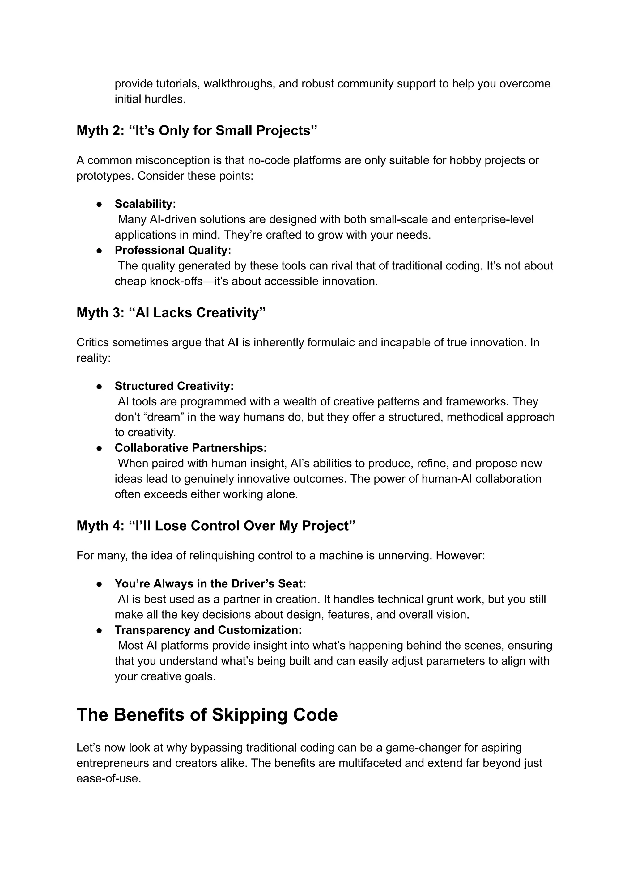 Transform Ideas into Reality with AI—No Coding Required | PDF