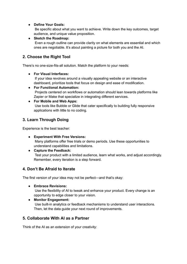 Transform Ideas into Reality with AI—No Coding Required | PDF