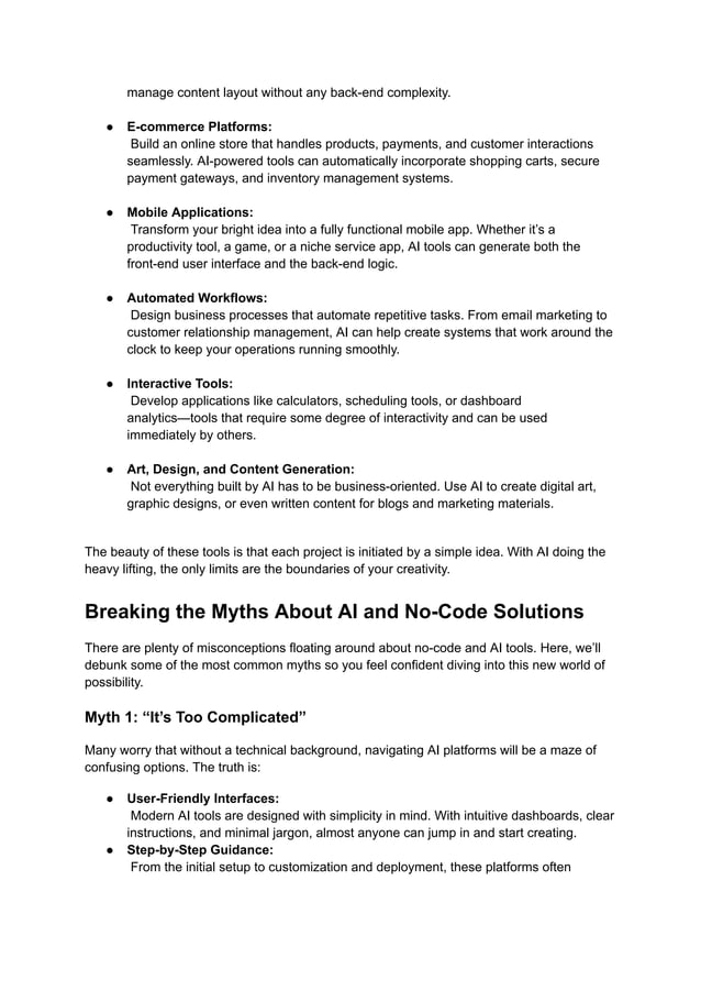 Transform Ideas into Reality with AI—No Coding Required | PDF