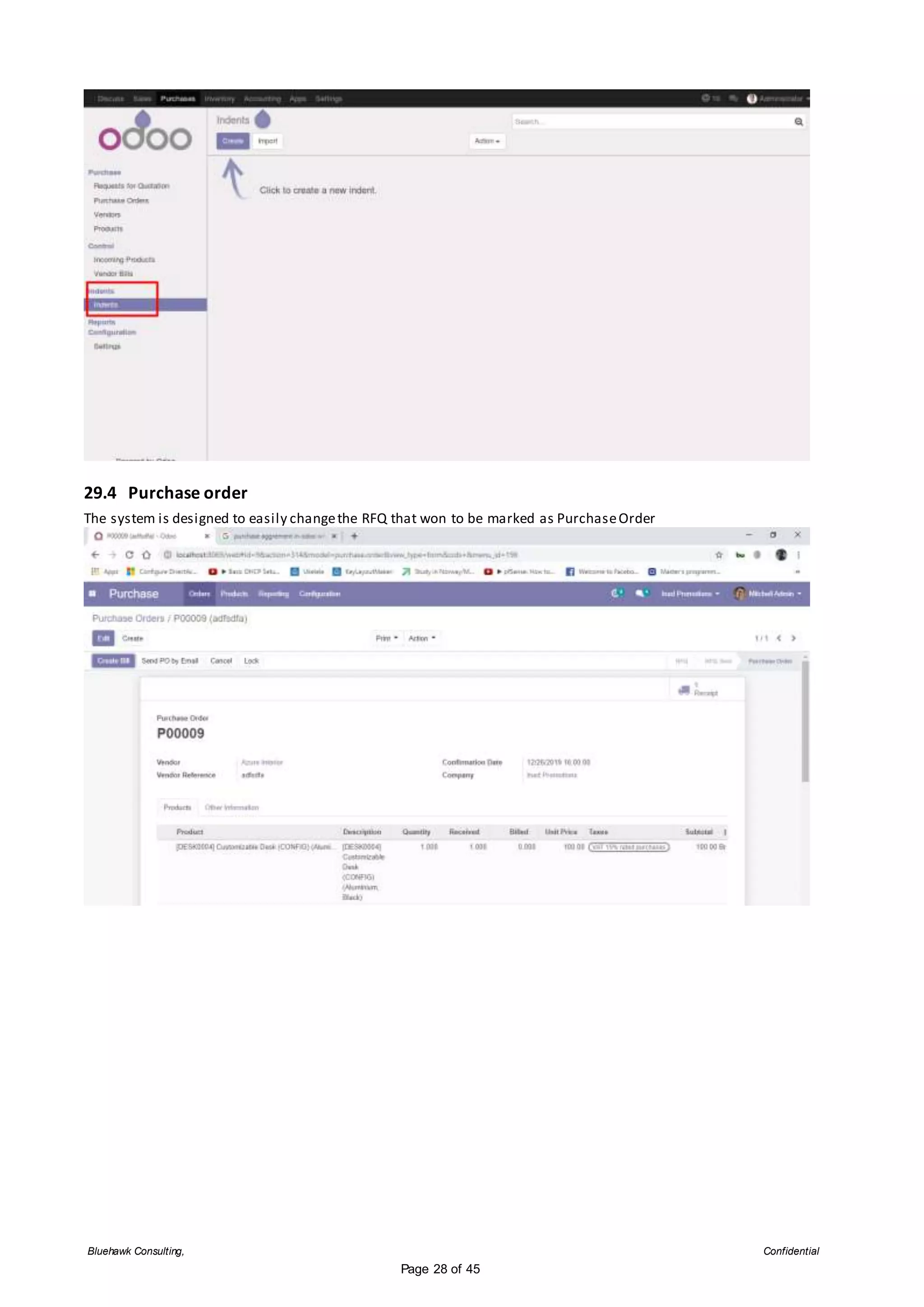 technical proposal for implementing odoo enterprise ver 13 | DOCX