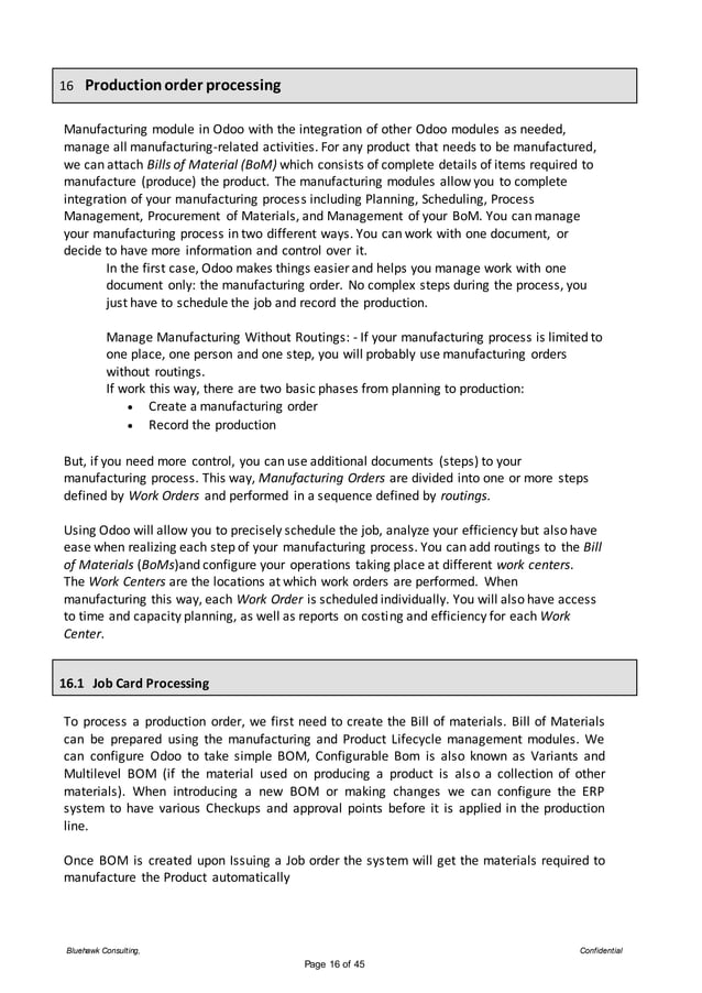technical proposal for implementing odoo enterprise ver 13 | DOCX