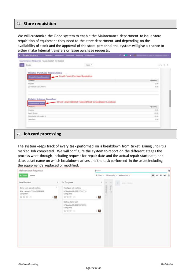 technical proposal for implementing odoo enterprise ver 13 | DOCX
