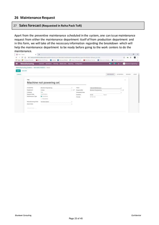 technical proposal for implementing odoo enterprise ver 13 | DOCX