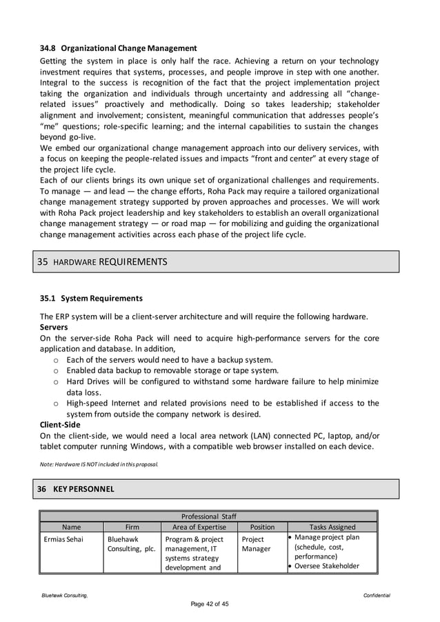 technical proposal for implementing odoo enterprise ver 13 | DOCX