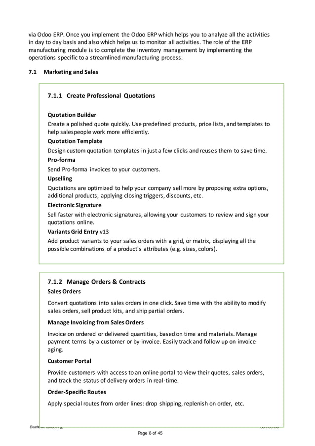 technical proposal for implementing odoo enterprise ver 13 | DOCX