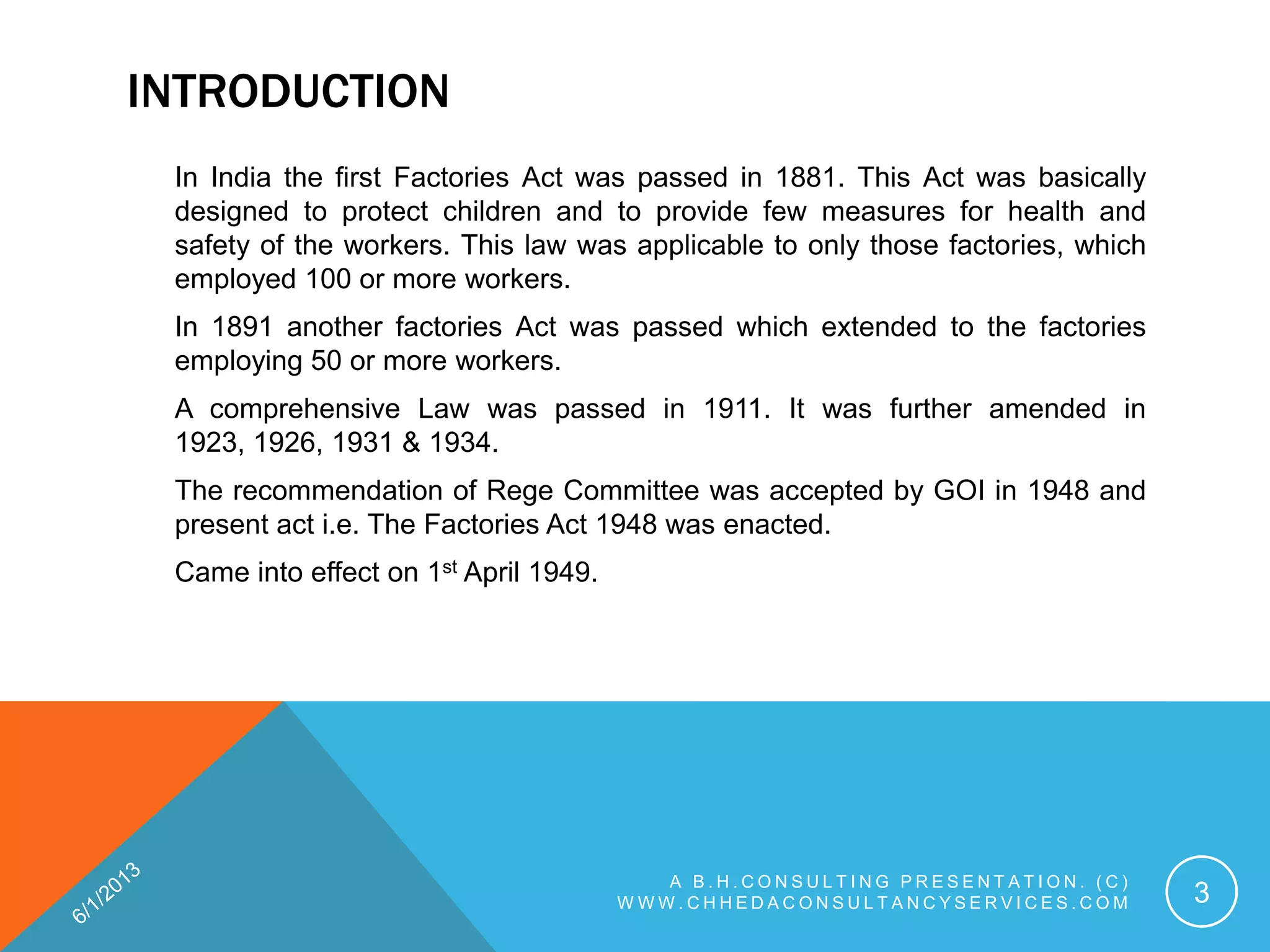 THE FACTORIES ACT 1948 AND THE MAHARASHTRA FACTORIES RULES 1963, BY ...