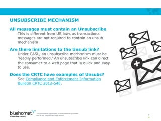 Preparing for CASL: A Checklist for Email Marketers, by BlueHornet | PPTX