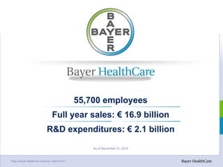 Bayer HealthCare Overview | PPT
