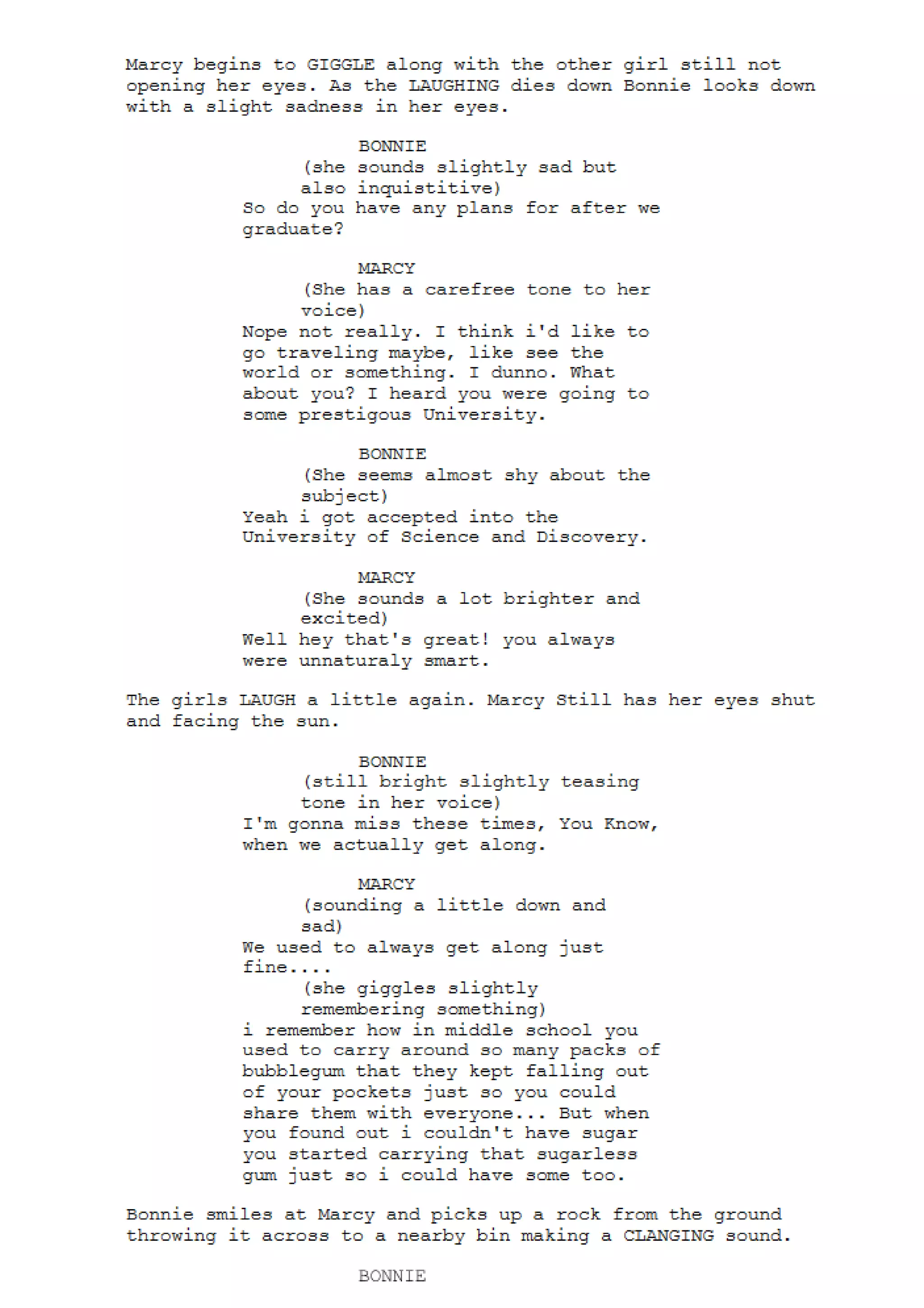 Bh cutscene script finished | PDF