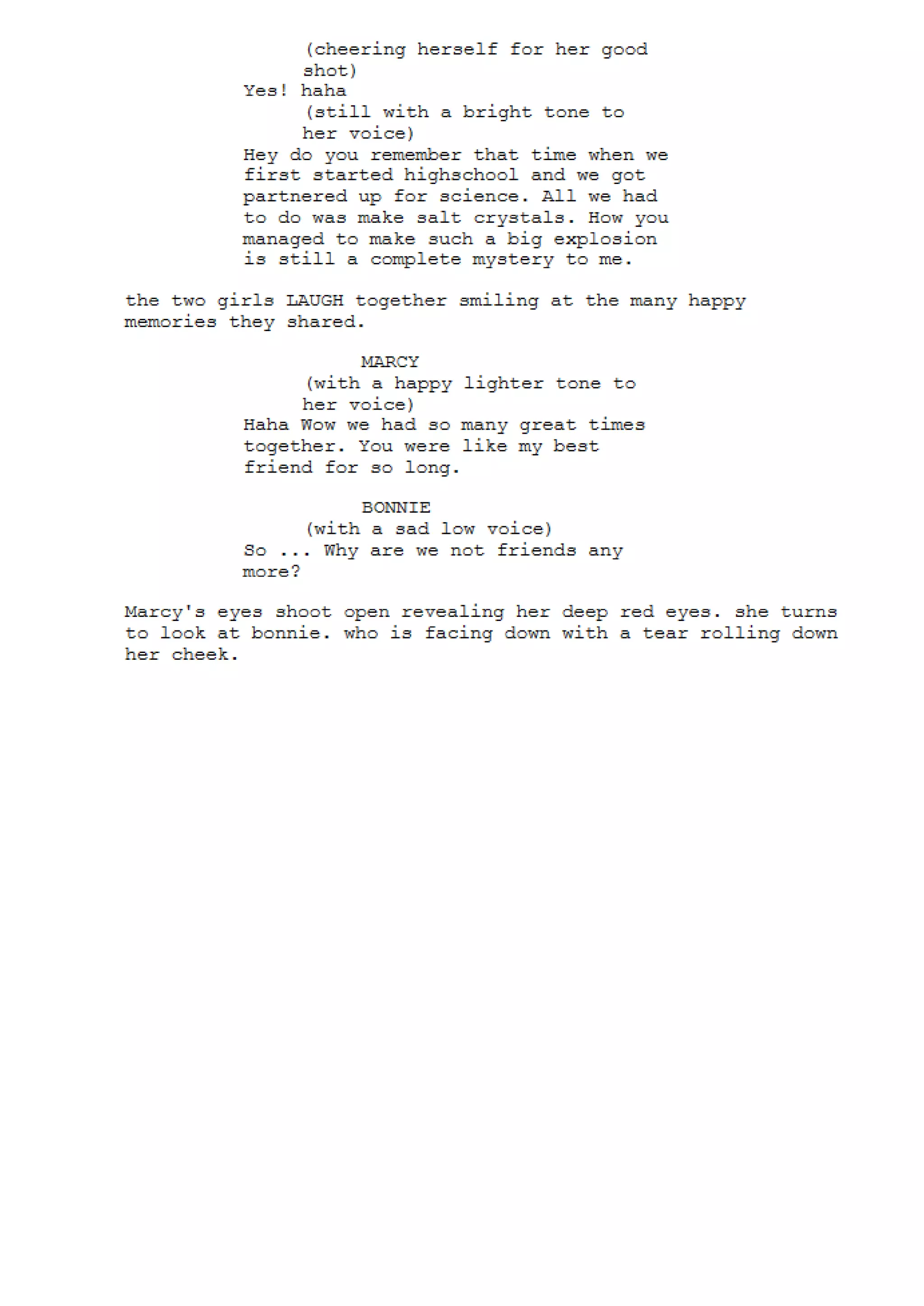 Bh cutscene script finished | PDF