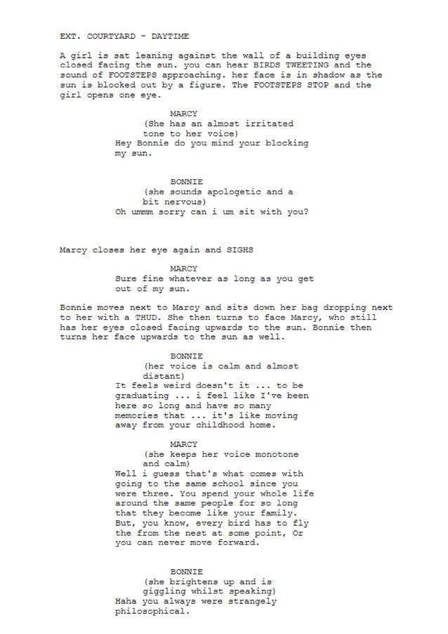 Bh cutscene script finished | PDF